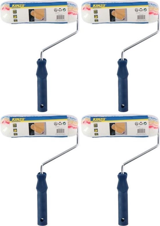 Set van 4x Verfroller - D 7,5 x B 25 cm - Verfrol/vachtrol 25 cm ...