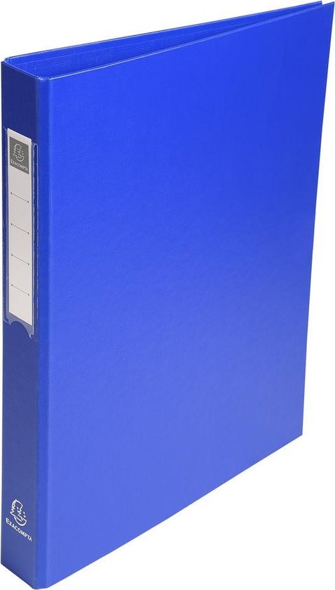 10x Ringmap PP met harde kaft - 4 ringen van 25mm - A4, Blauw | bol.com