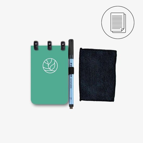 GreenBook Pocket - Lijn - Green - A7 - Whiteboard Notebook | bol.com