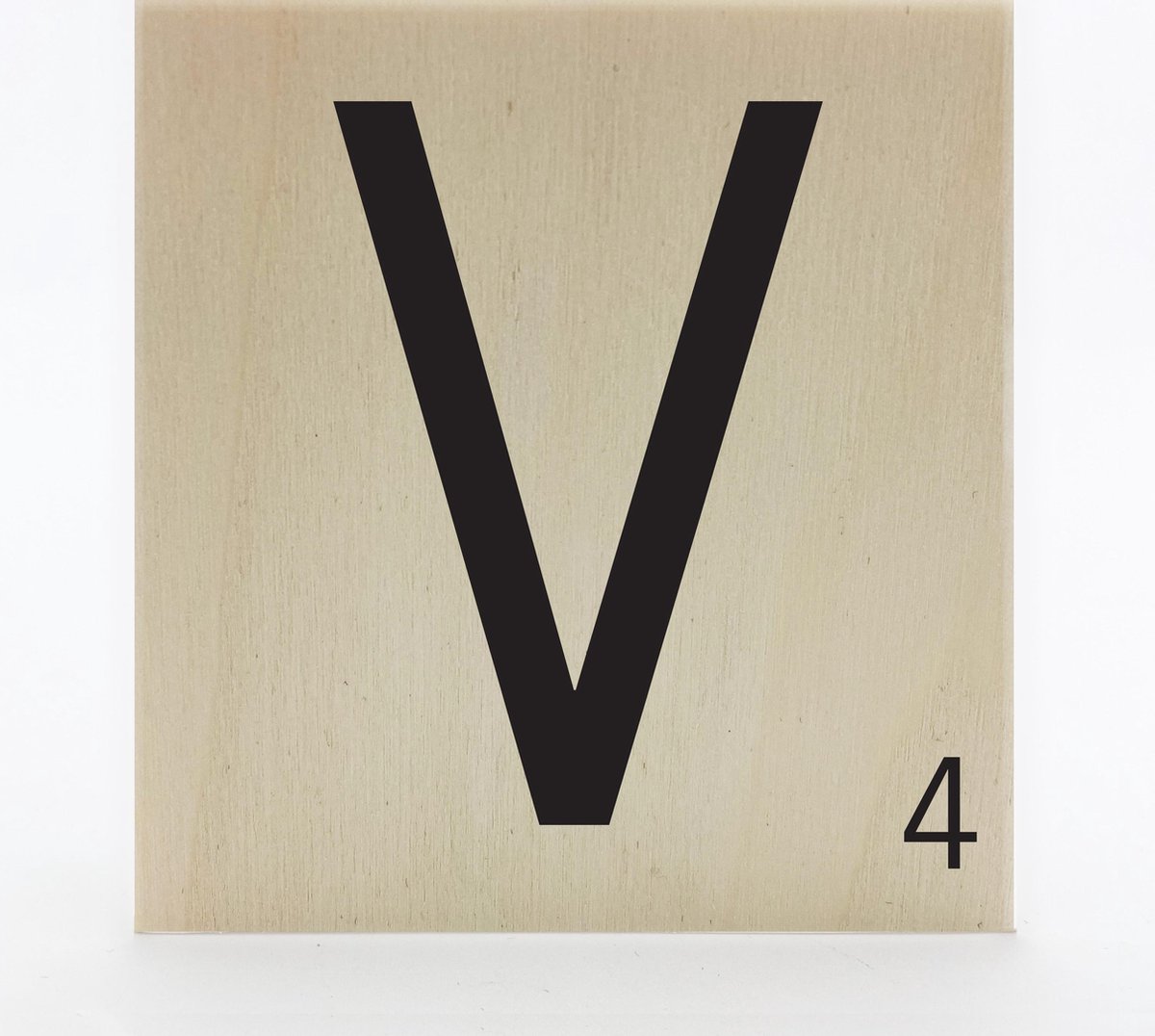 Houten scrabble letter V - 8 x 8 cm | bol.com