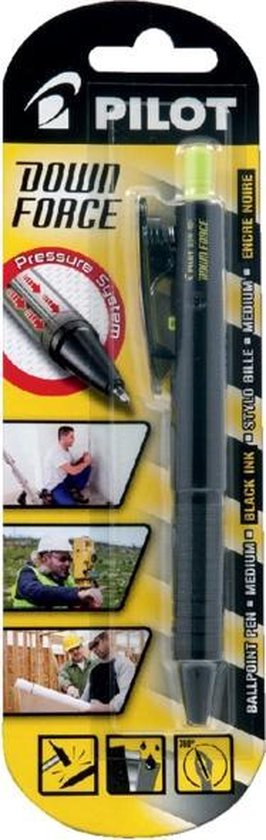 Pilot balpen Down Force zwart blister van 1 | bol