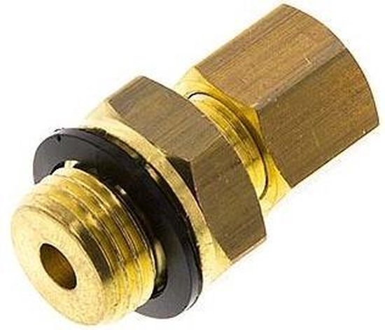 G 3/8'' Buitendraad x 15mm Messing Rechte Knelfitting met PA Afdichting 82 Bar DIN EN... | bol