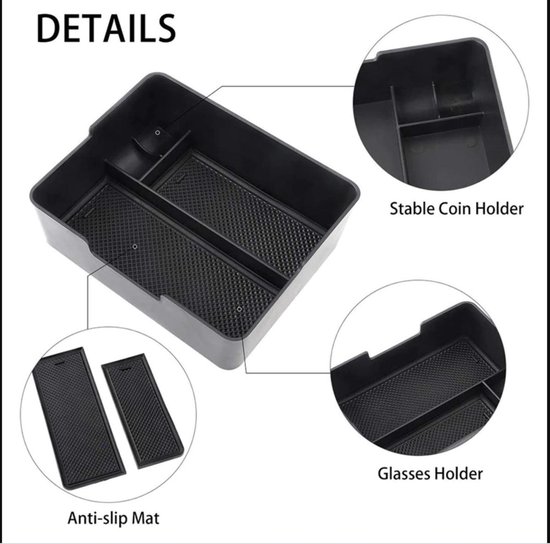 Tesla Model 3 - Middenconsole Organizer Auto Accessoires Opbergbak ...