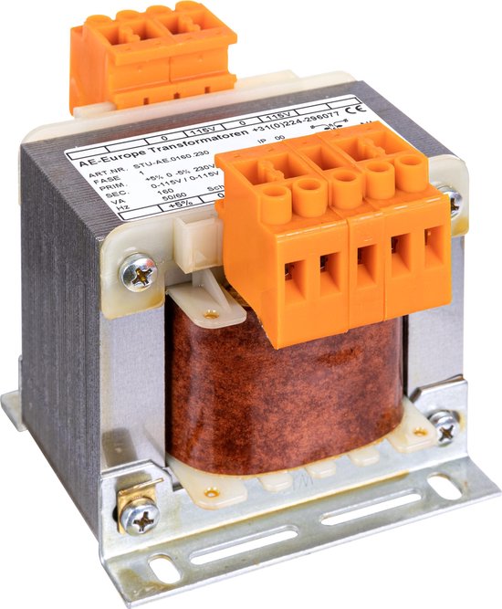 Stuurstroom Transformator 160VA 230V-400V / 2x115V | bol.com