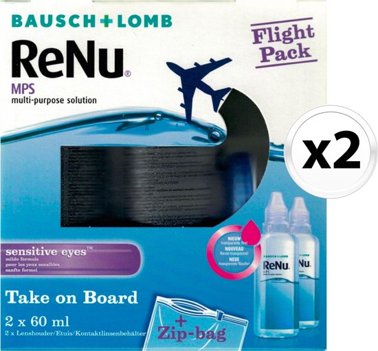 Bausch & Lomb Renu MPS Sensitive flight pack - 2 stuks ...
