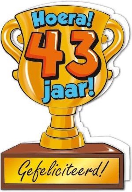 Trofee kaart - 43 jaar | bol