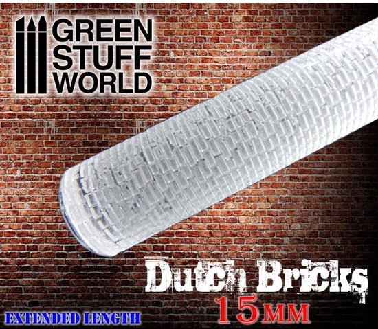 Rolling pin Dutch bricks 15mm - figuur roller Nederlandse klinkers 15mm ...
