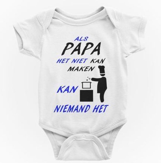 Passie voor stickers Baby rompertjes met tekst: als papa het niet kan ...