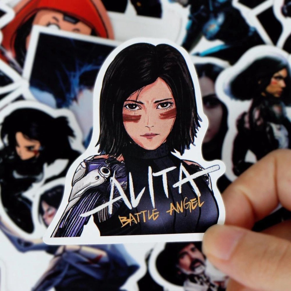 50 stickers - Alita Battle Angel - voor Laptop, Playstation, muur, deur ...