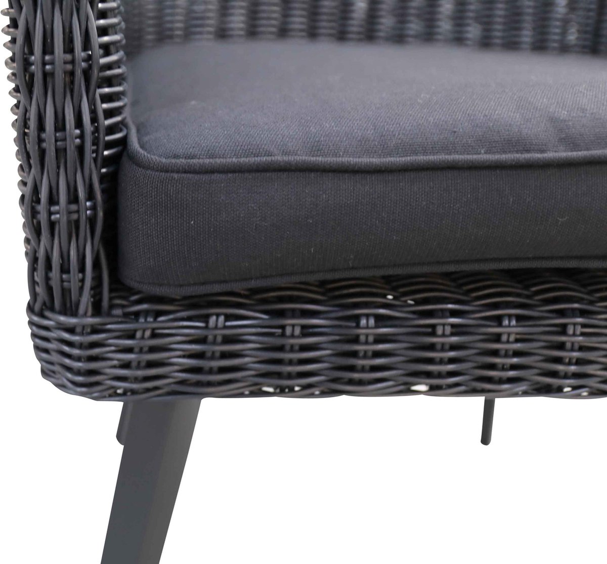 Dining tuinstoel Pisa | Black | Wicker | bol.com