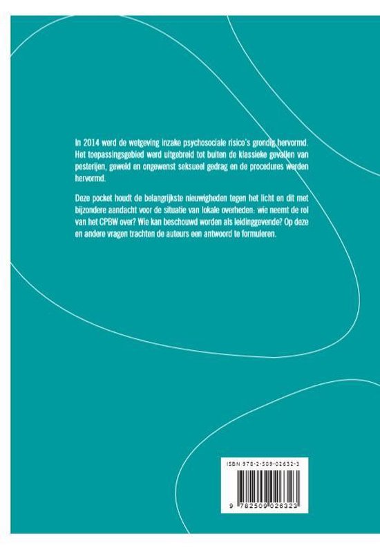 Psychosociale risico's op het werk | 9782509026323 | Inger Verhelst ...