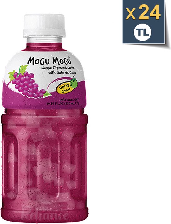Mogu Mogu nata de coco Grapes (6 x 0,32 Liter PET-fles) | bol