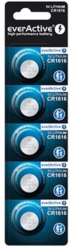 5 x everActive CR1616 mini lithium batterij | bol