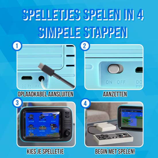 Spelcomputer met TV - 240 Spellen - Arcade - Retro Game Console ...