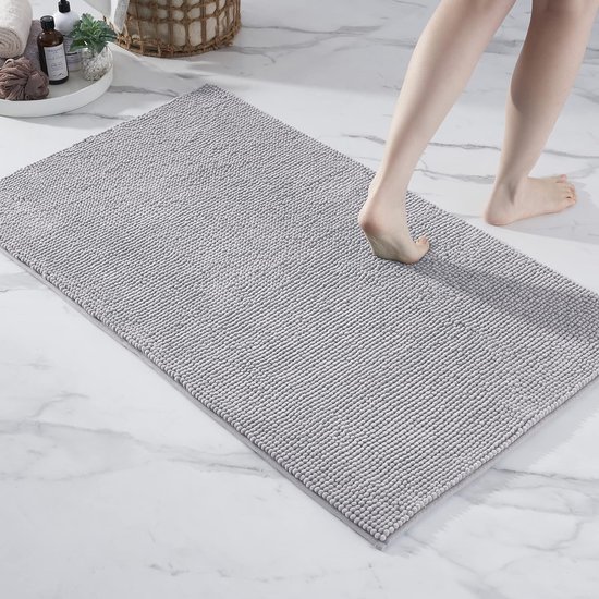 Badmat Anti-Slip av soft Chenille | Super absorberend en machinewasbaar ...