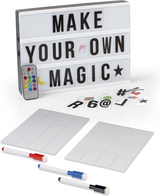 EASYmaxx LED lichtbak A4 set 9V wit/zwart met schrijfset | bol