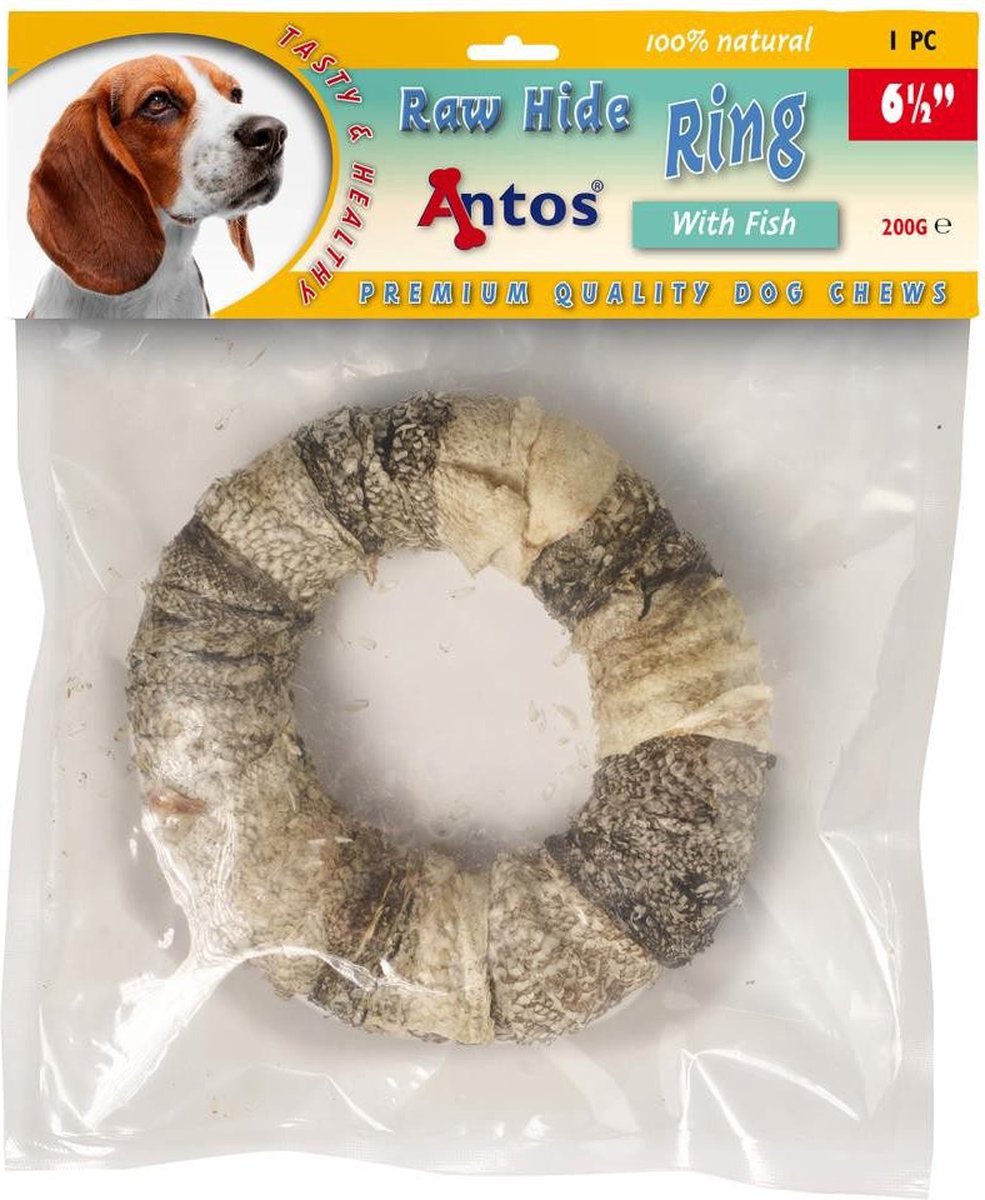 Antos Raw Hide Ring Met Vis | bol