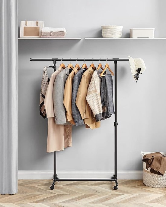 Kapstok - Verstelbare Kledingstuk Kapstok - Kledingstandaard met wielen ...