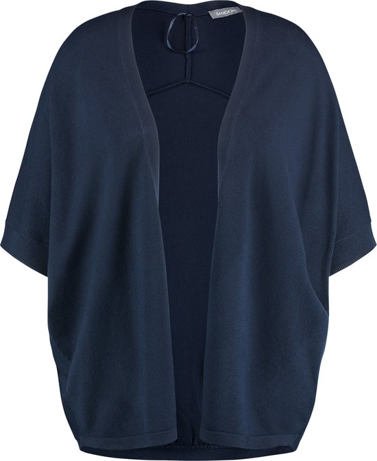 SAMOON Dames Oversized gebreid vest met vleermuismouwen Navy-54 | bol