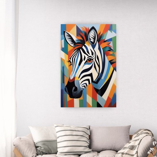 Zebra Franz Marc stijl poster - Franz Marc poster - Muurdecoratie zebra ...