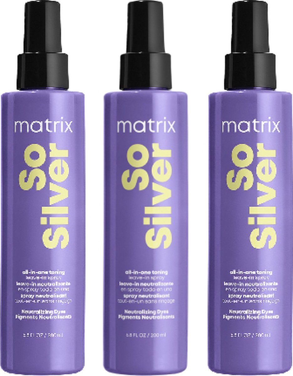 Matrix So Silver All-in-one Toning Leave-in Spray – voordeelverpakking ...