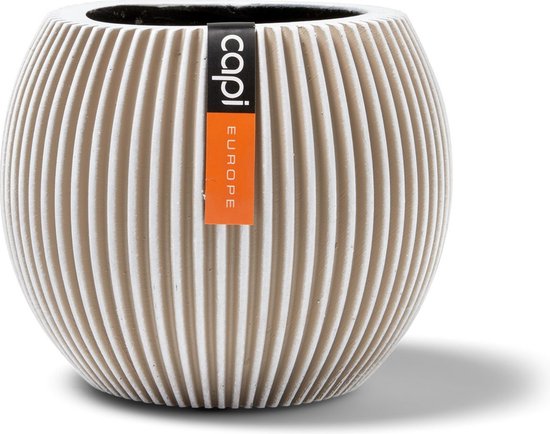 Capi Europe - Vaas bol Groove Anthracite & Ivory - 22x18 - Ivoor ...