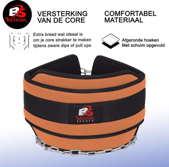Neopreen Dipping Belt Gewichthefgordel Gym Belt Oefenriem Zware ketting ...
