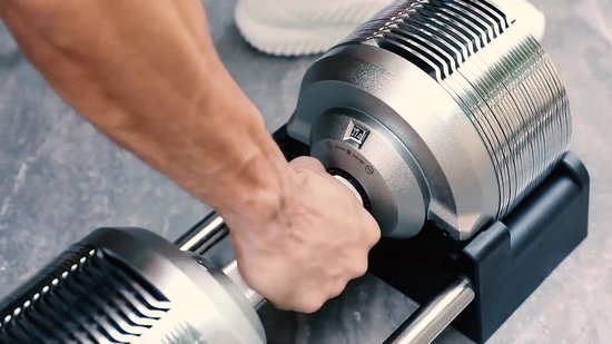 LION® TITANSILVER™ V5 Verstelbare Dumbbells – Set van 2 | 4 t/m 23,5 kg ...