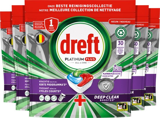 Dreft Platinum Plus All In One Vaatwasmiddel - Machine Clean Action ...