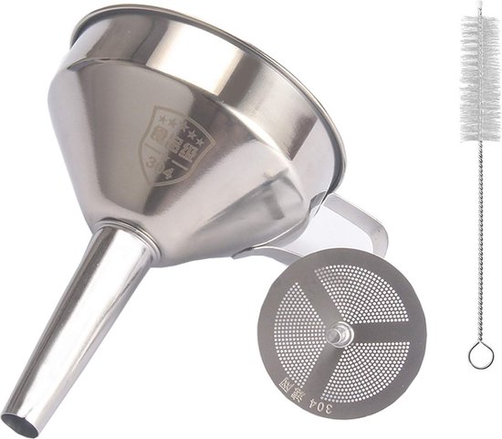 Roestvrij stalen trechter Hoogwaardige trechter Mesh Filter Trechter ...