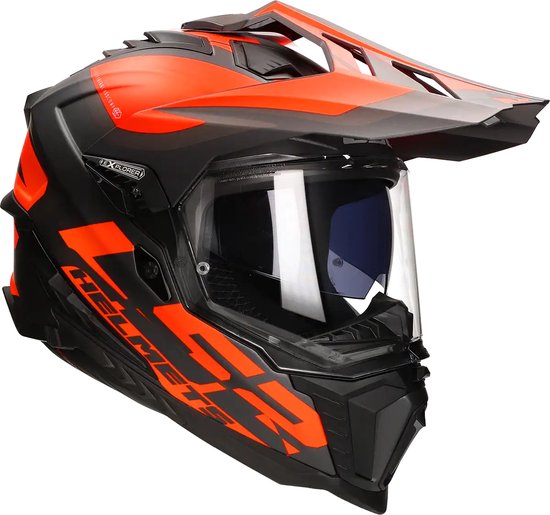 LS2 Helm Explorer Alter MX701 mat zwart / fluor oranje maat M | bol