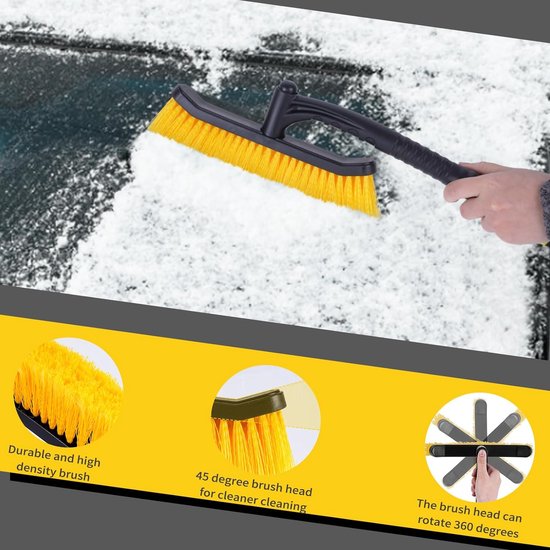 IJskrabber voor de auto met bezem (2-in-1), eenvoudig te monteren ...