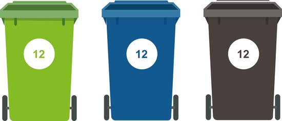 Container Stickers - Voordeelset 4 stuks - 20x20 cm - Container / Kliko ...