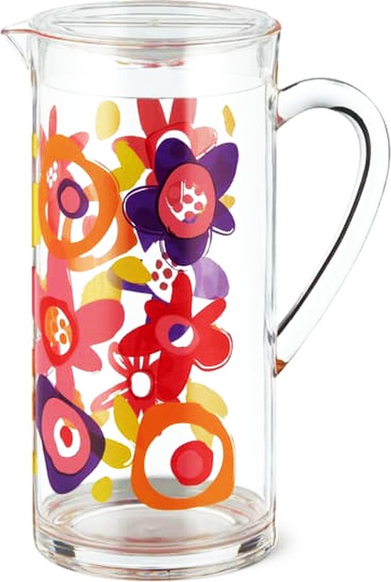 Kunststof Kan Sapkan - Schenkkan - Bloemen - 1.85 Liter - Met Deksel | bol