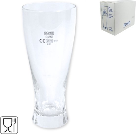 Bierglazen - Sahm - 25cl - 0.25L - doos van 36 stuks | bol