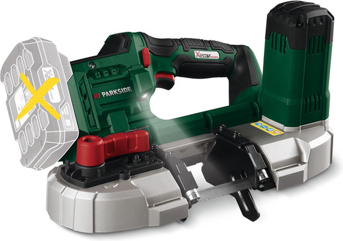 PARKSIDE® Accu-bandzaag 20V zonder accu - Stationair toerental: 370-670 ...