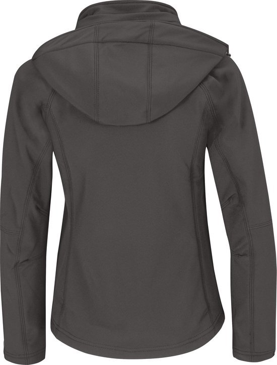 B&C Hooded Softshell Women CGJW937 - Dark Grey - XS | bol