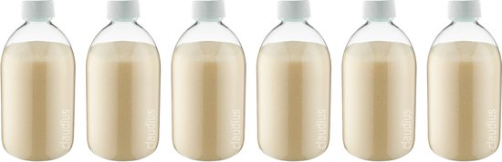 Scrubzout Vanille - 650 gram - Fles met witte dop - set van 6 stuks ...