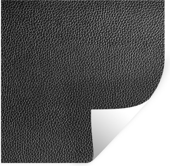 Muurstickers - Sticker Folie - Leer - Lederlook - Zwart - Licht - 50x50 ...