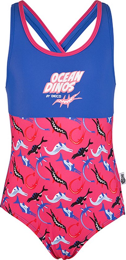 BECO ocean dinos - badpak voor kinderen - roze - maat 80 | bol