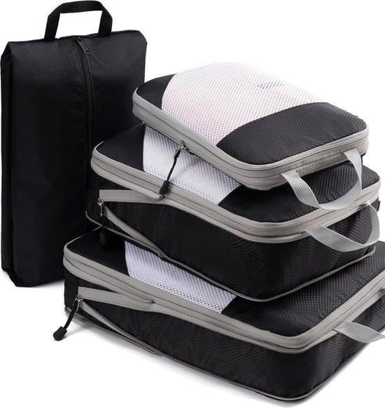 Reisorganizer Packing Cubes Set 4-Delig - Compressie Koffer ...