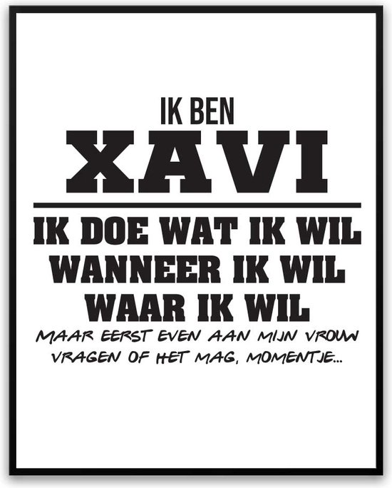Xavi- Partner toestemming vragen Fotolijst met glas 50 x 70 cm - Cadeau ...