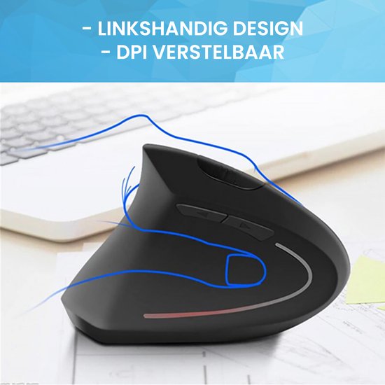 YONO Ergonomische Muis Linkshandig – Verticale Laptop en Computermuis ...