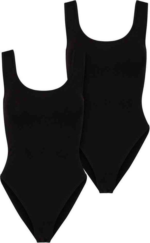 Urban Classics - Organic Tank Body 2-Pack Bodysuit - 3XL - Zwart/Zwart ...