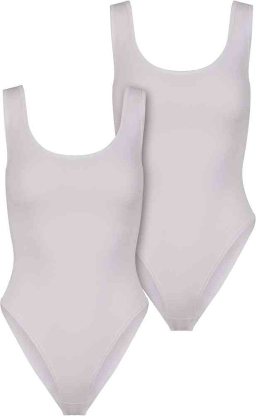 Urban Classics - Organic Tank Body 2-Pack Bodysuit - S - Wit/Wit | bol