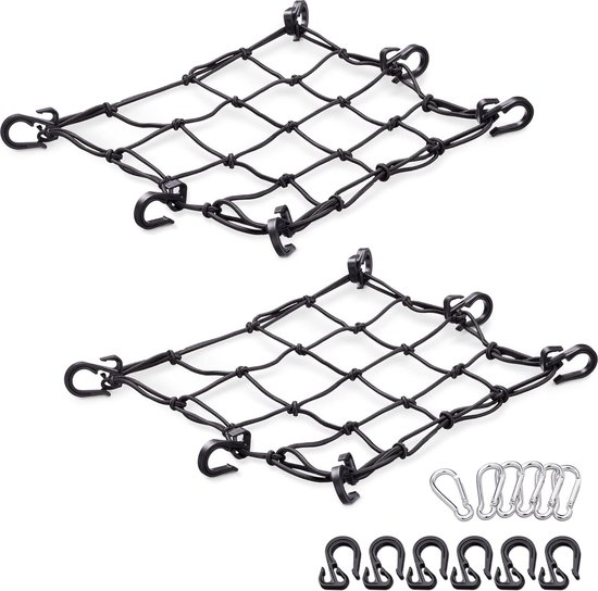 Kleine Motorvracht Netten x2-40 x 40 cm - Elastieken Netten voor op de ...