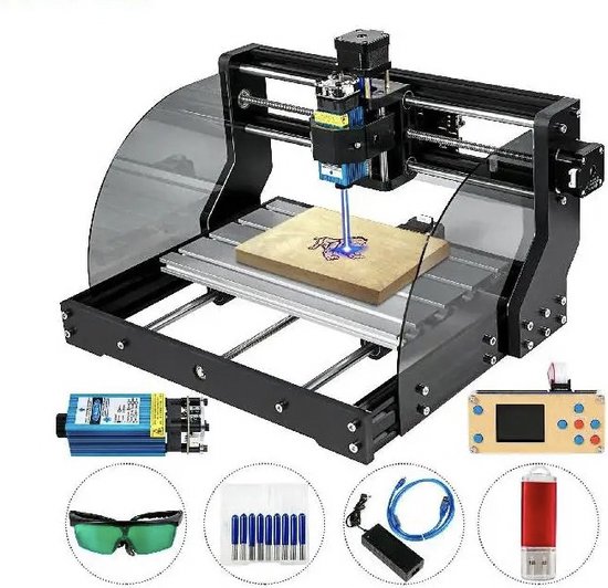 Coco® - Graveermachine Laser - 500mW - Graveerapparaat - Werkgebied 300 x 180 x 45 -... | bol