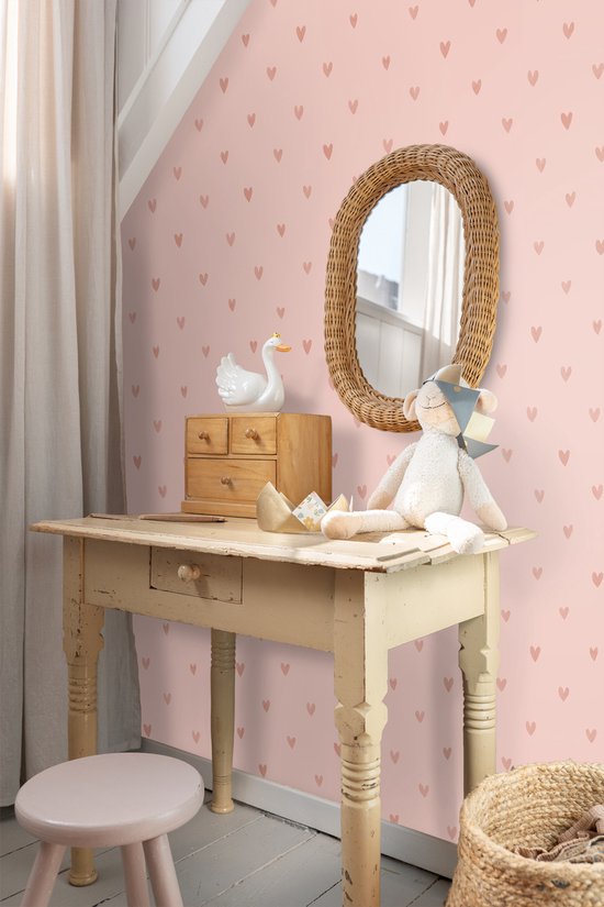 ESTAhome behang hartjes roze - 53 cm x 10.05 m - 139768 | bol