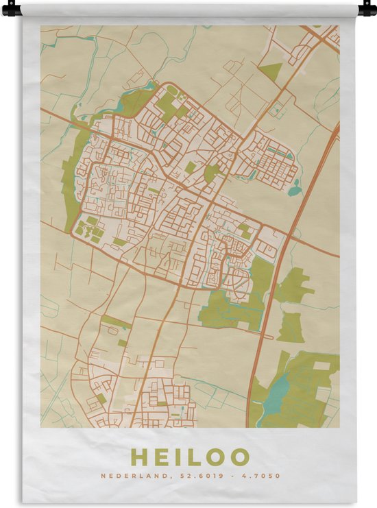 Wandkleed - Wanddoek - Heiloo - Plattegrond - Kaart - Stadskaart ...