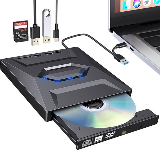 Santel - Lecteur et Brander DVD CD Externe pour Ordinateur Portable ...